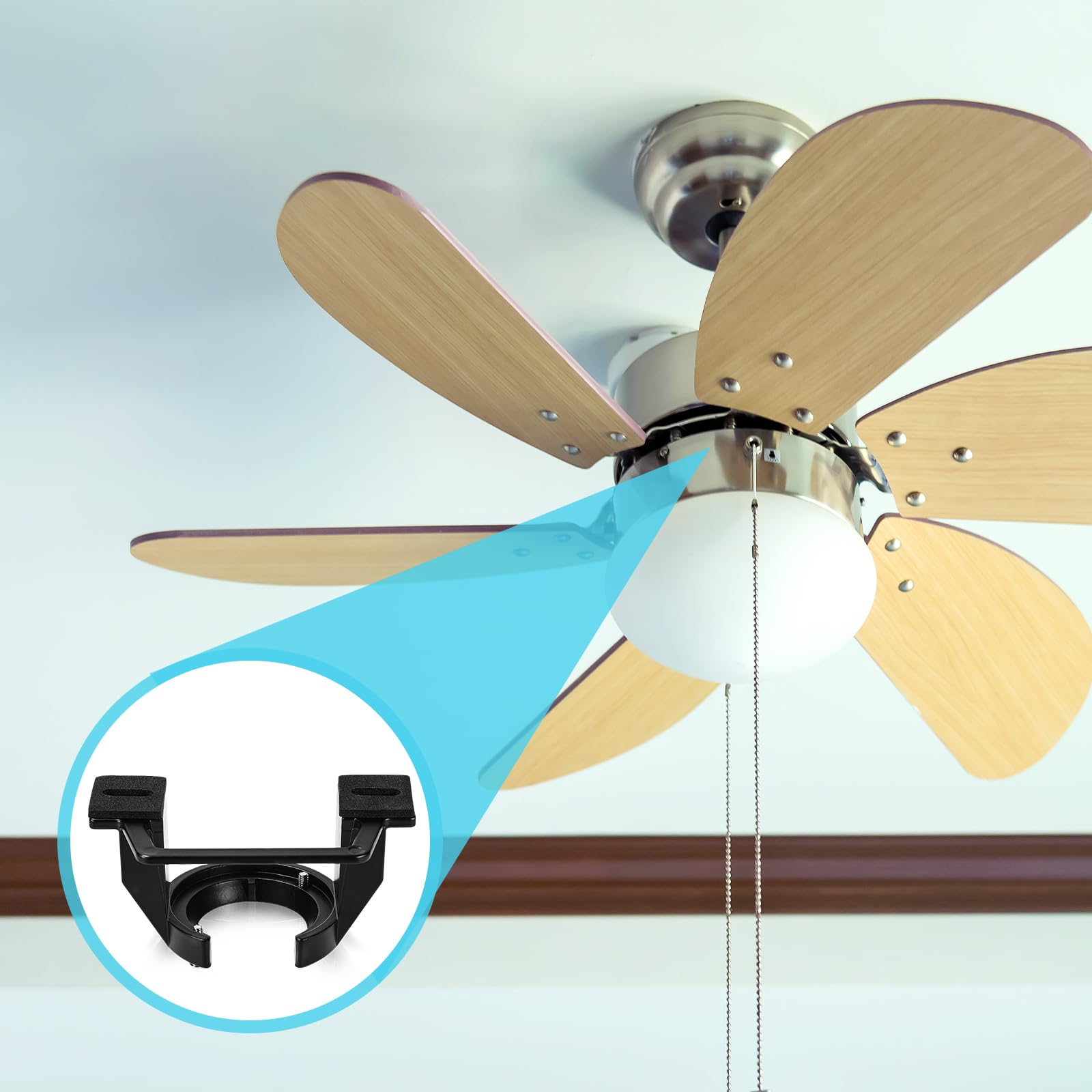 Snapklik.com : Ceiling Fan Bracket, Black Cathedral Canopy Bracket ...