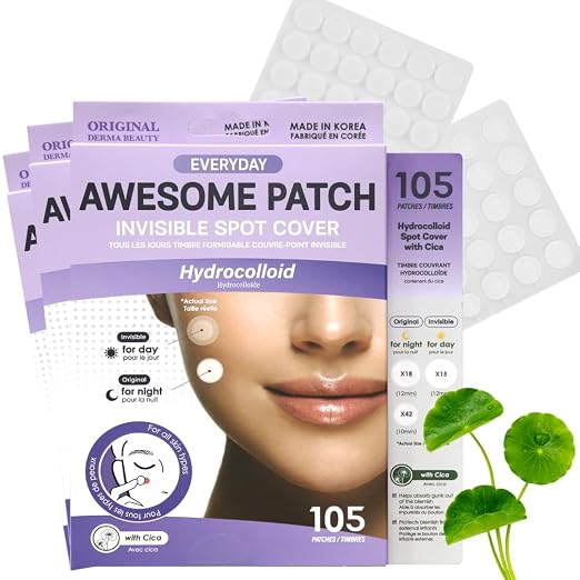 Amazon.com: ORIGINAL DERMA BEAUTY - 105 Patches Pimple Patches ...
