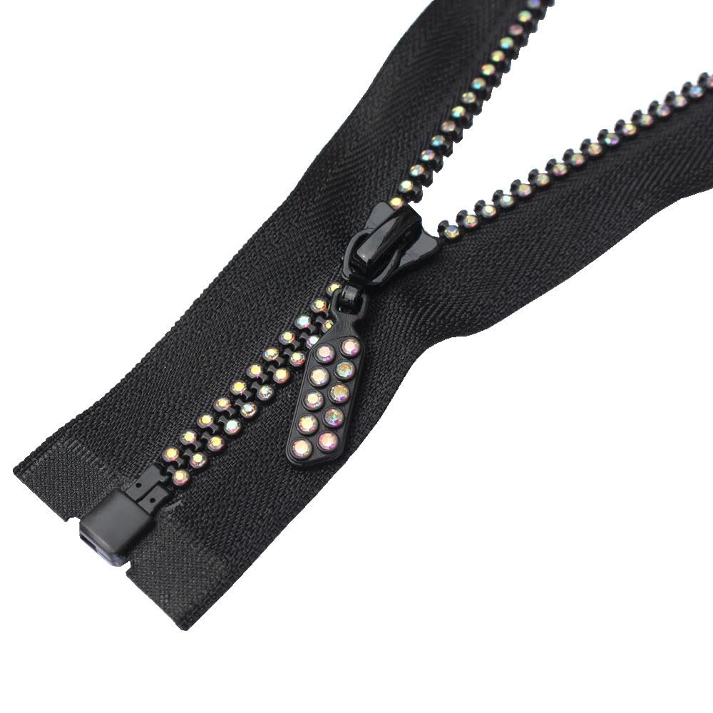 Amazon.com: MebuZip #5 28 Inch Colorfull Rhinestone Zipper Lightning ...