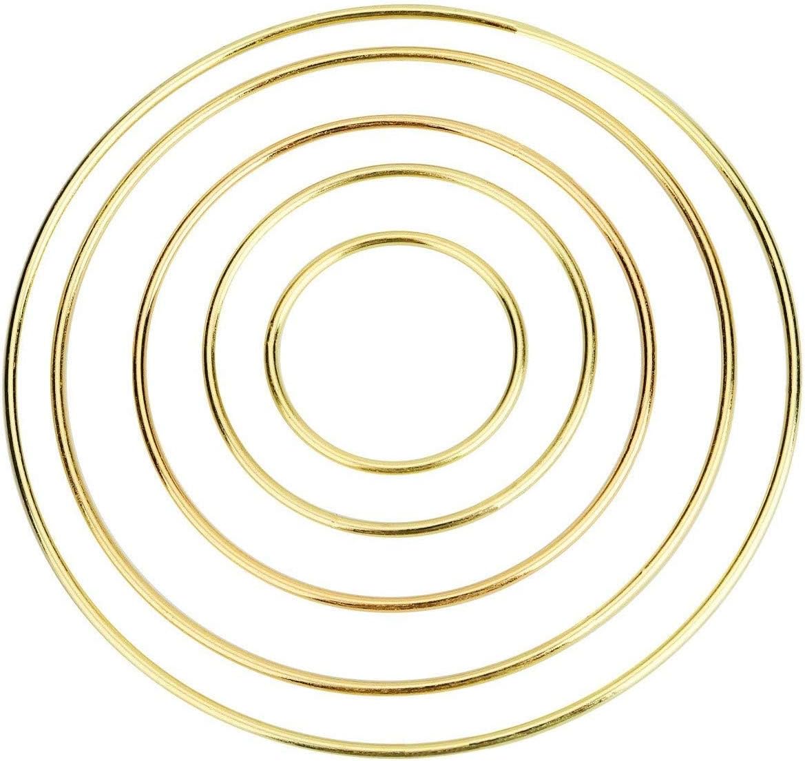 Amazon.com: Onwon 10 Pieces Metal Ring Metal Hoops Metal Macrame Rings ...