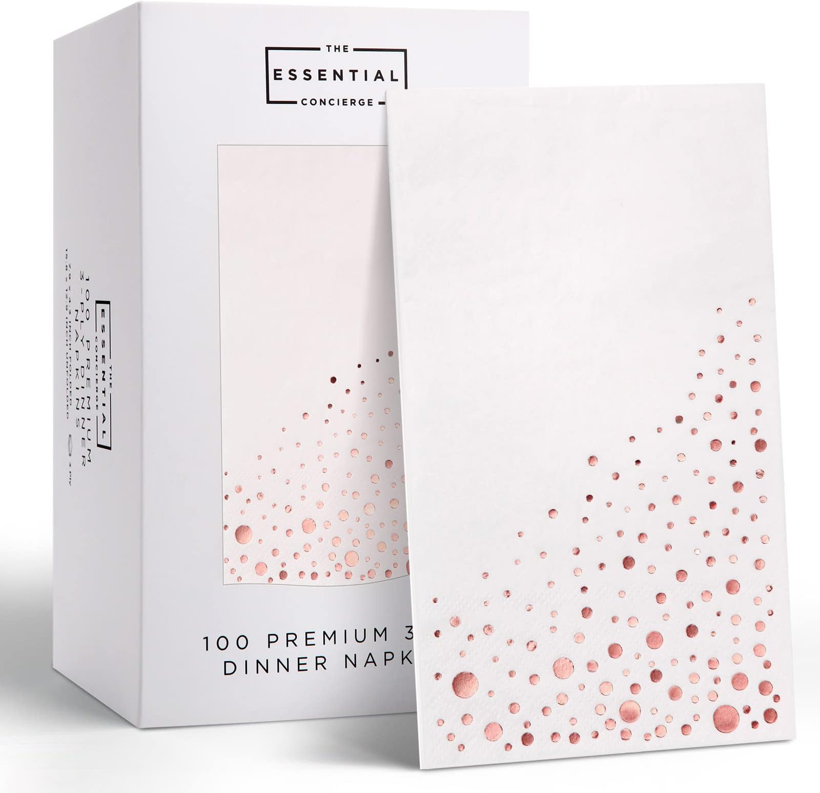 Amazon.com: Premium White Napkins, 1/8 Fold Dinner Napkin, Disposable 2 ...