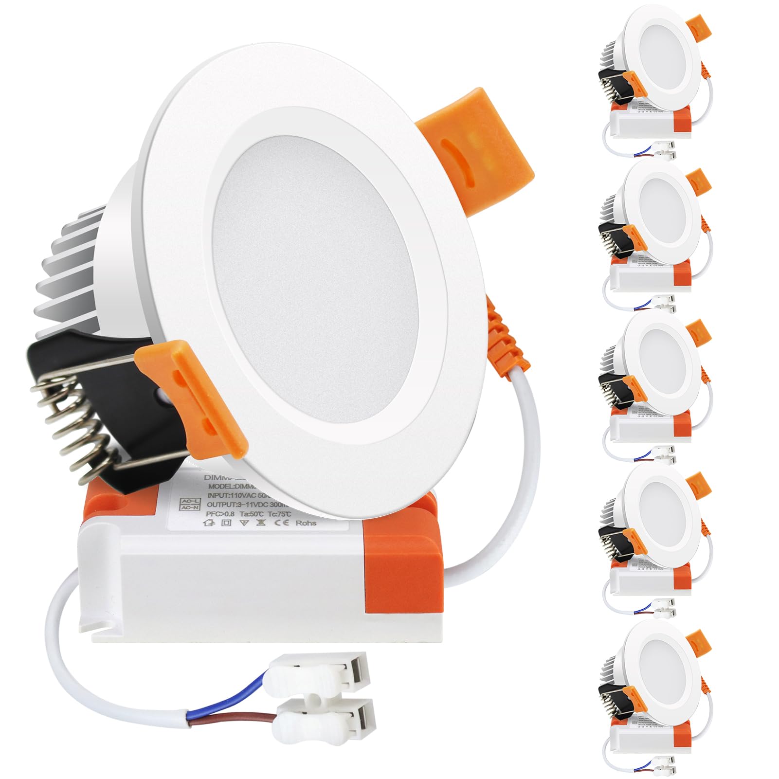 Bingotec 2 Inch LED Recessed Lighting, 3W Dimmable LED Downlight, 5000K ...