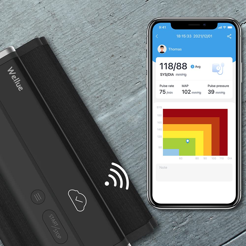 Wellue BP2 Connect - Blood Pressure Monitor + AI-ECG | Wi-Fi ...