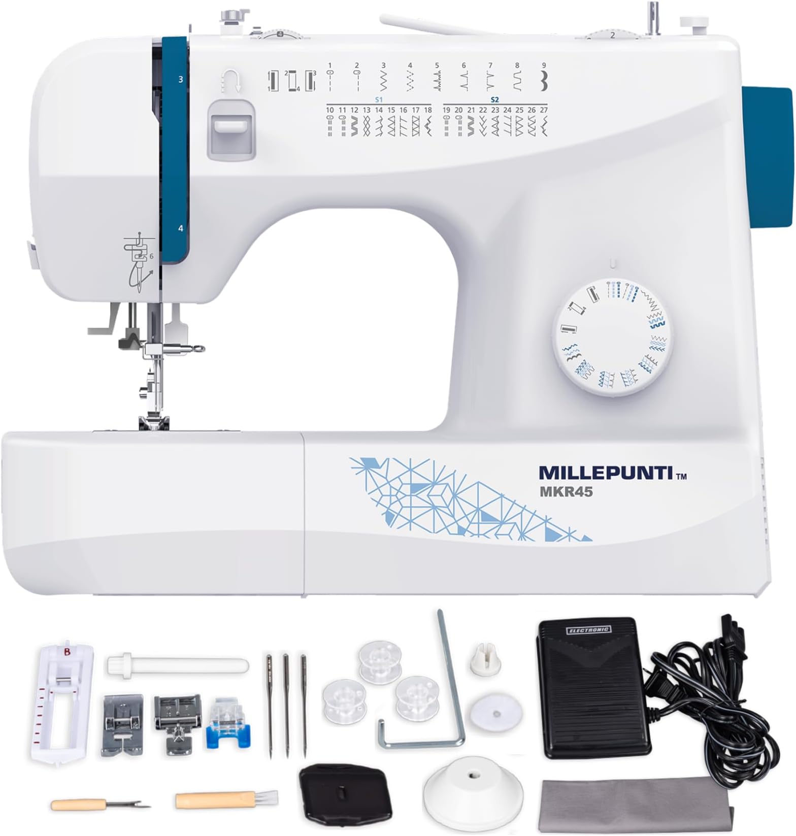 Amazon.com: FEIYUE FYe350 Sewing Machine with Multiple Needle Positions ...
