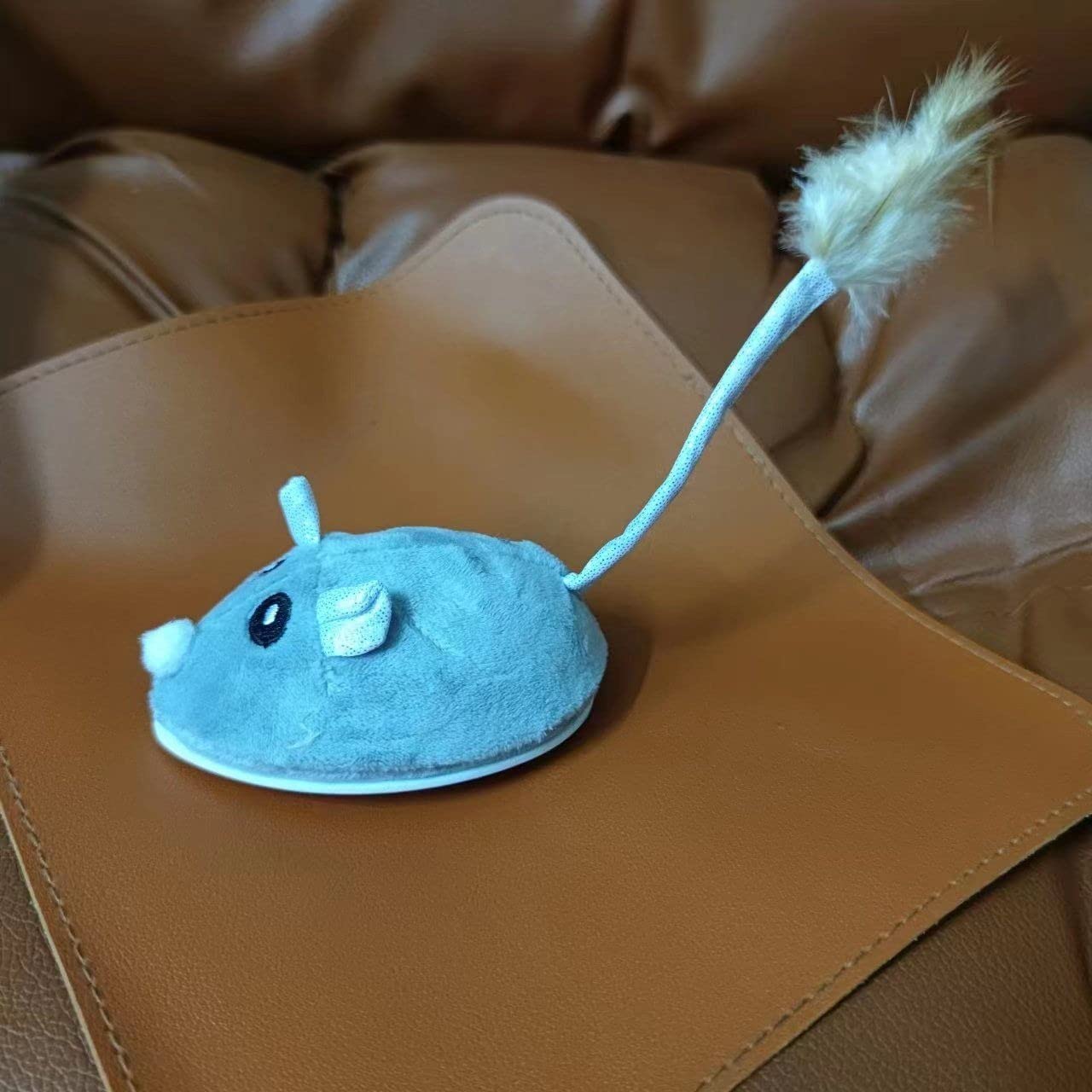 Interactive Cat Mouse Toy,Automatic Robotic Mice Toy with Feather Wand ...