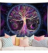Amazon.com: Tree of Life Tapestry Wall Hanging Sun Moon Stars ...