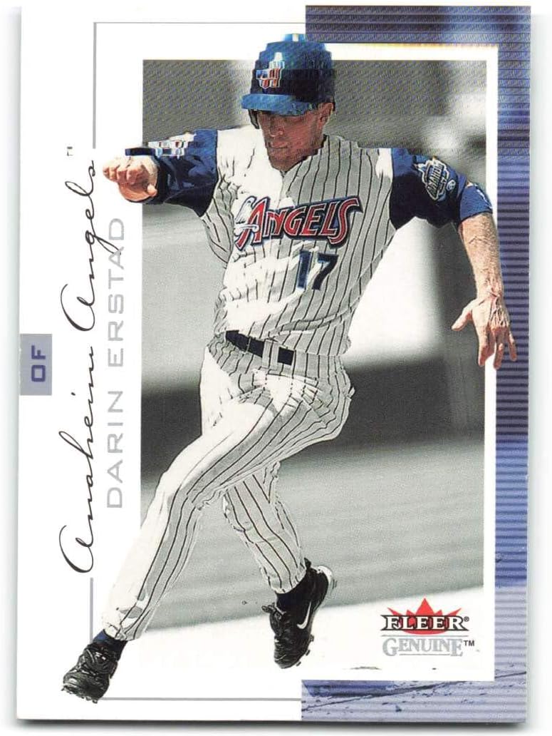 Amazon.com: 2001 Fleer Genuine #68 Darin Erstad NM-MT Anaheim Angels ...