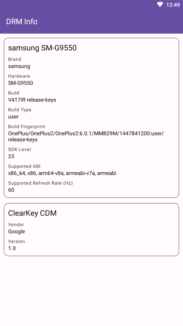 DRM Info - App on Amazon Appstore