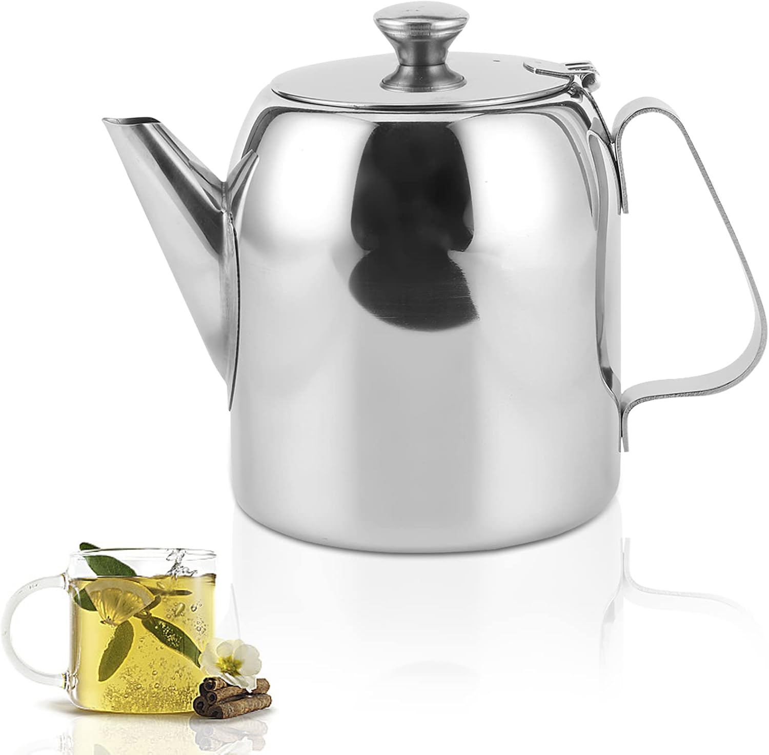 Tea Pots,20oz/32oz Stainless Steel Coffee Pot Kettle Cold Water Kettle ...