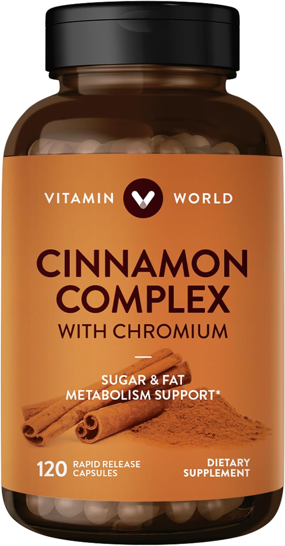 Amazon.com: Vitamin World Cinnamon 1000 mg. Complex 120 Capsules ...