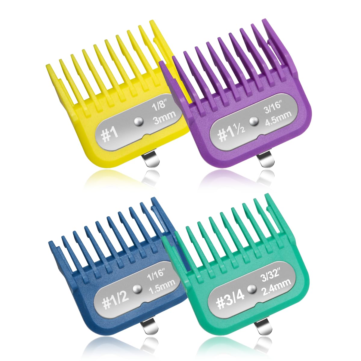 Amazon.com: Clipper Guards Set Fits for Most Wahl Clippers and Babyliss FX870, Color Coded ...