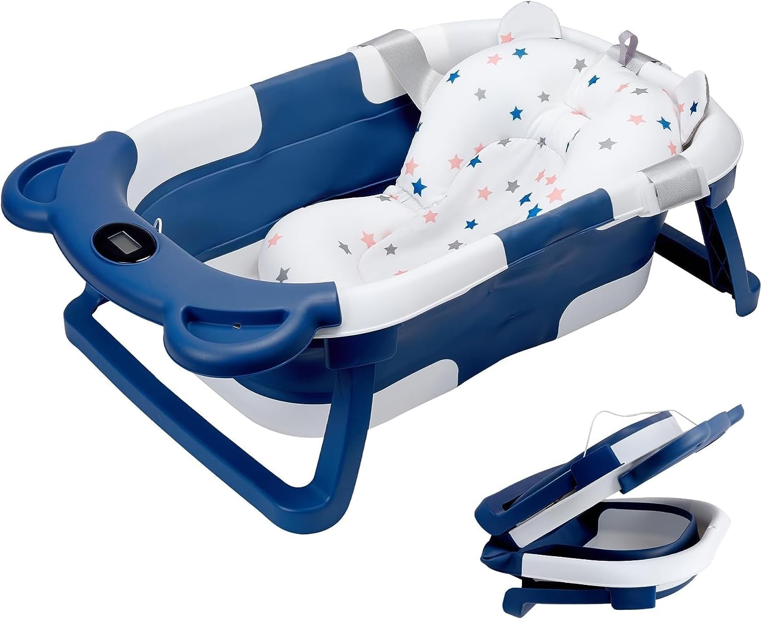 Amazon.com: Foldable Baby Bath Tub for Newborn to Toddler, Infant Baby ...