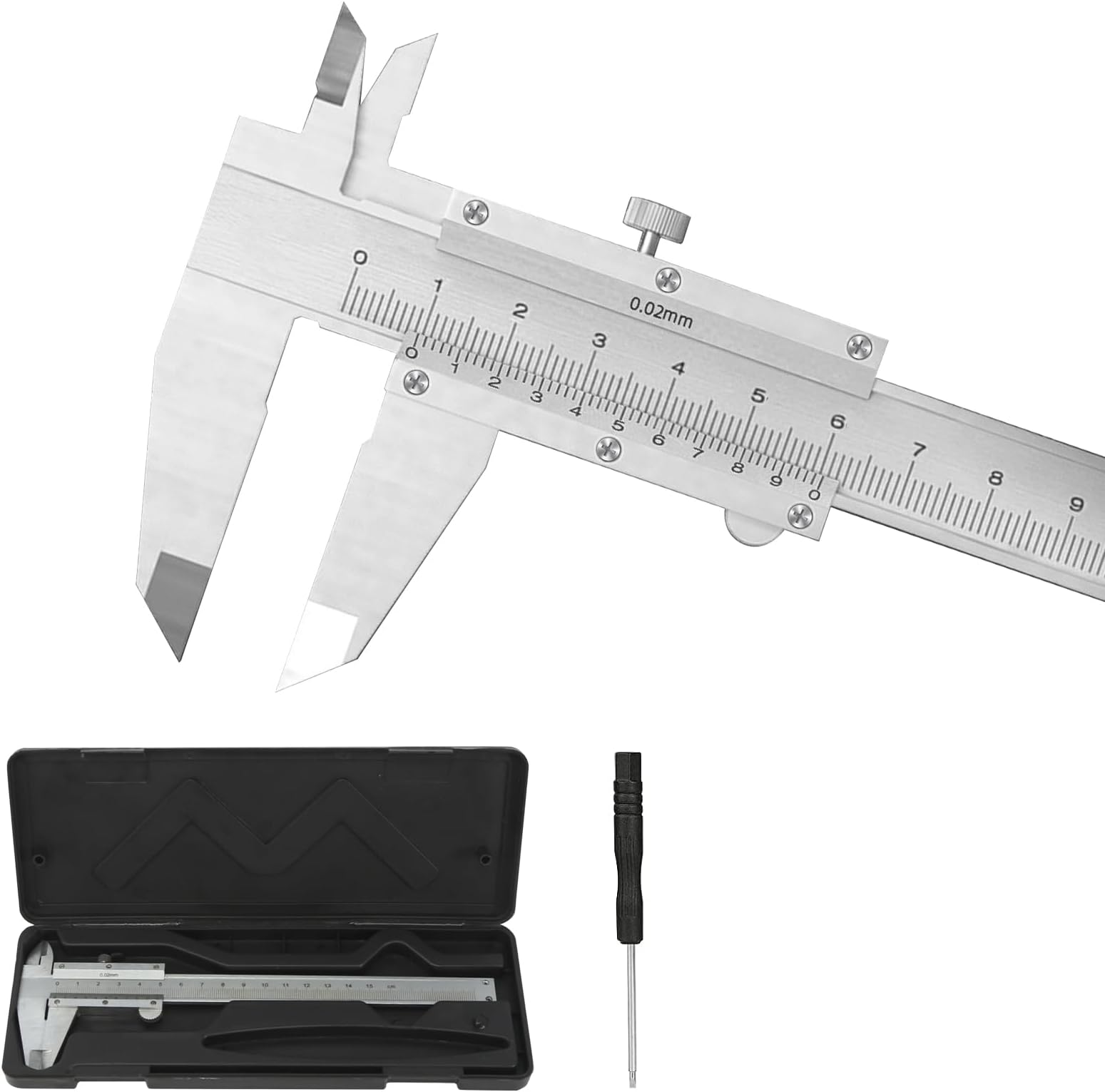 150 mm Messschieber,Edelstahl Schieblehre,Präzisionsmessschieber mit ...