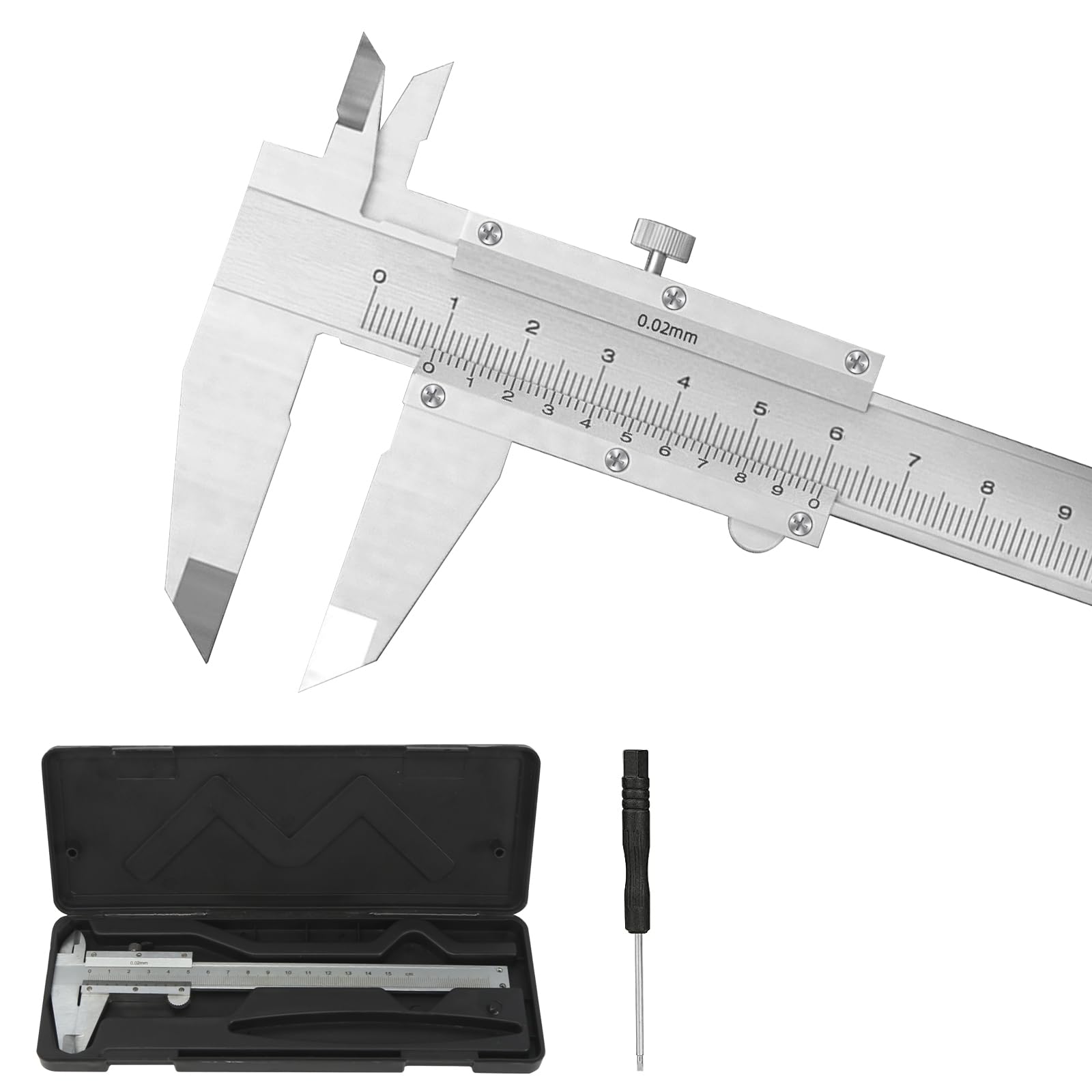 Edelstahl Messschieber, 150mm Präzisionsmessschieber mit ...