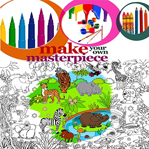 Snapklik.com : Giant Coloring Poster - Animals Jumbo Table Wall ...