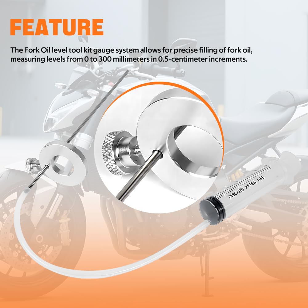 Snapklik.com : Universal Motorcycle Fork Service Tool Kit, Fork Oil ...