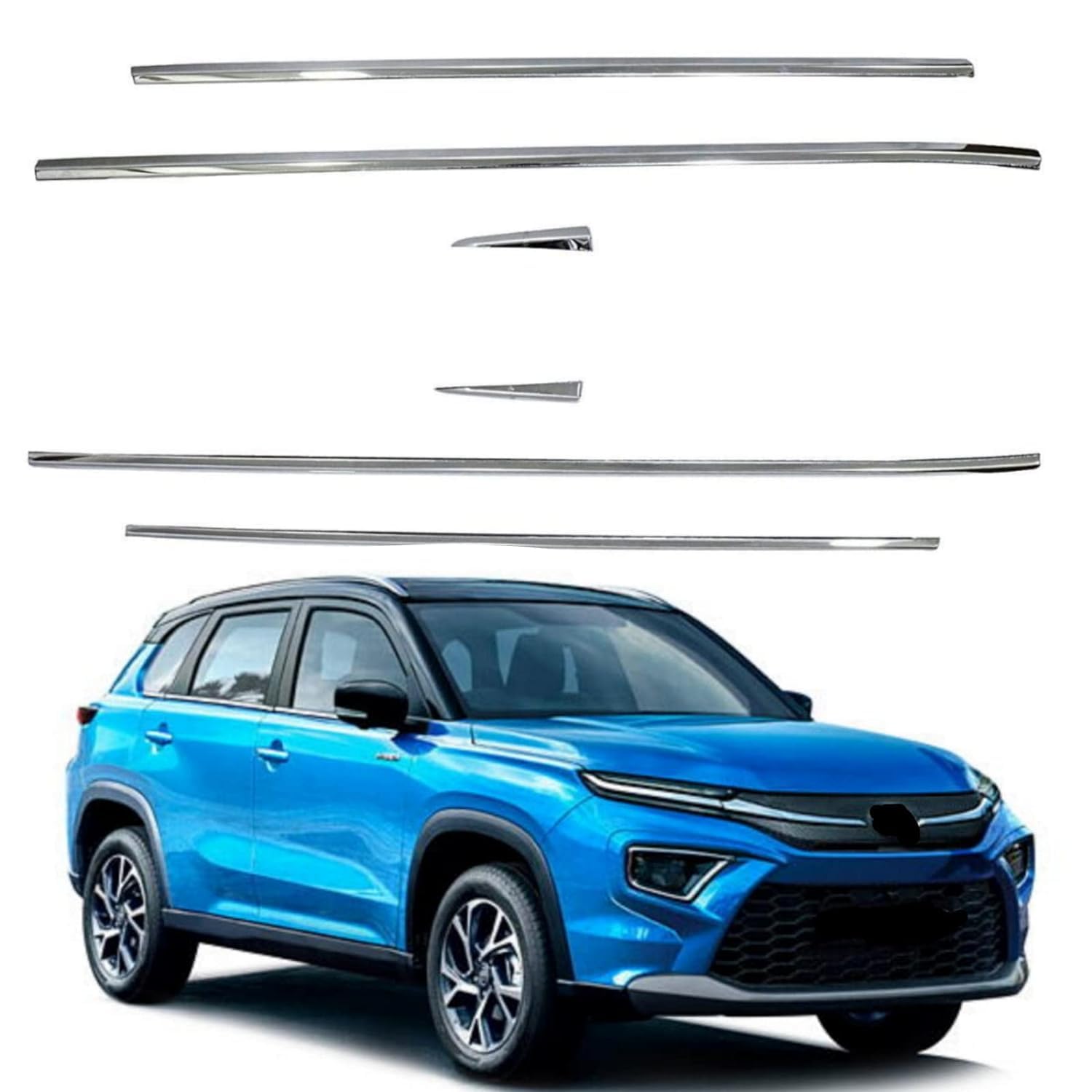 AutoMoto Car Window Lower Garnish/Chrome line Beading/Silver molding ...