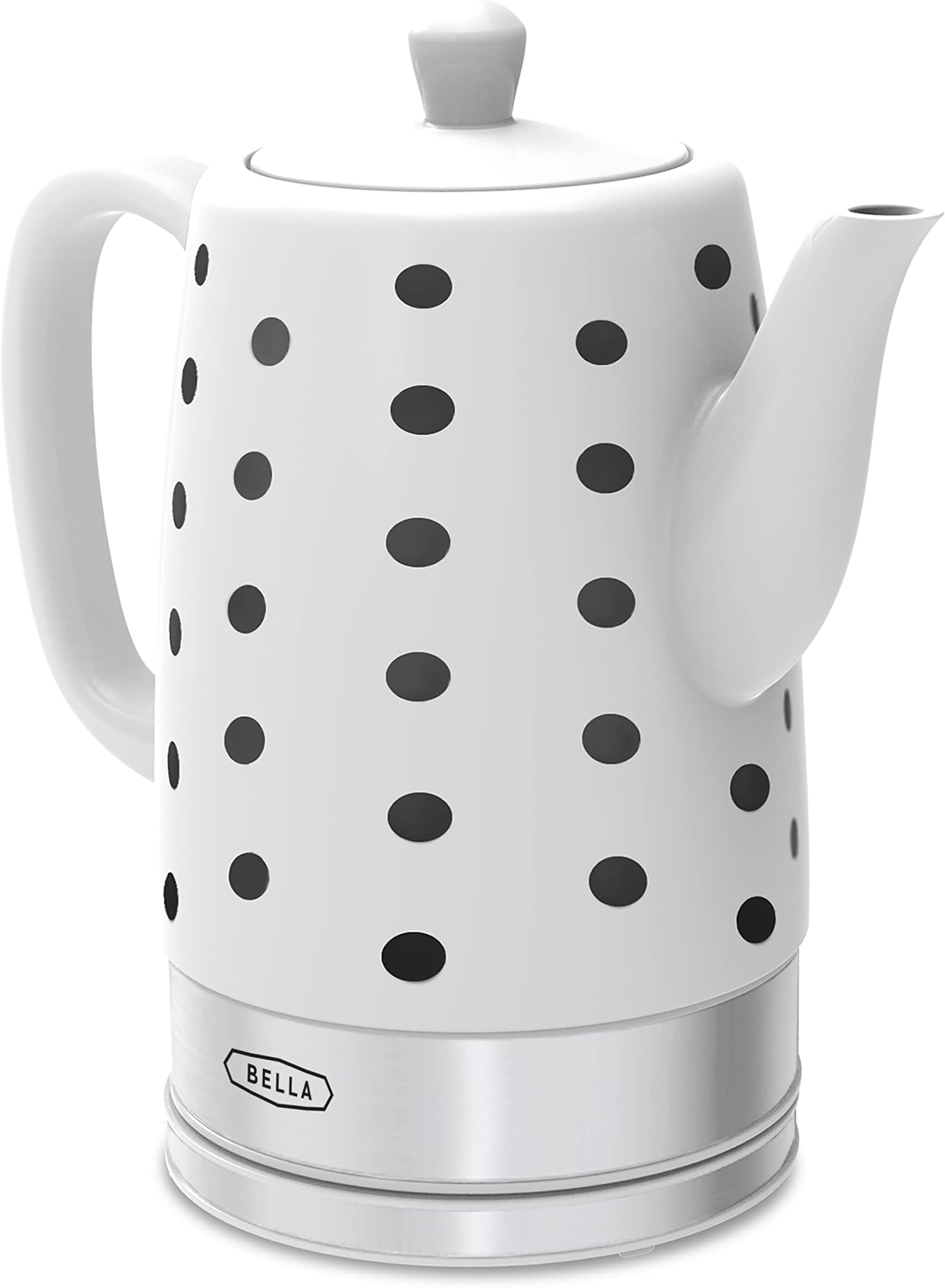 BELLA Electric Kettle and Tea Pot, Ceramic Water Heater with Detachable ...