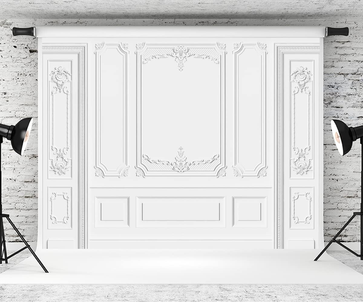 Amazon.com : OERJU 7x5ft Modern Classic Gray Panels Backdrop Vintage ...