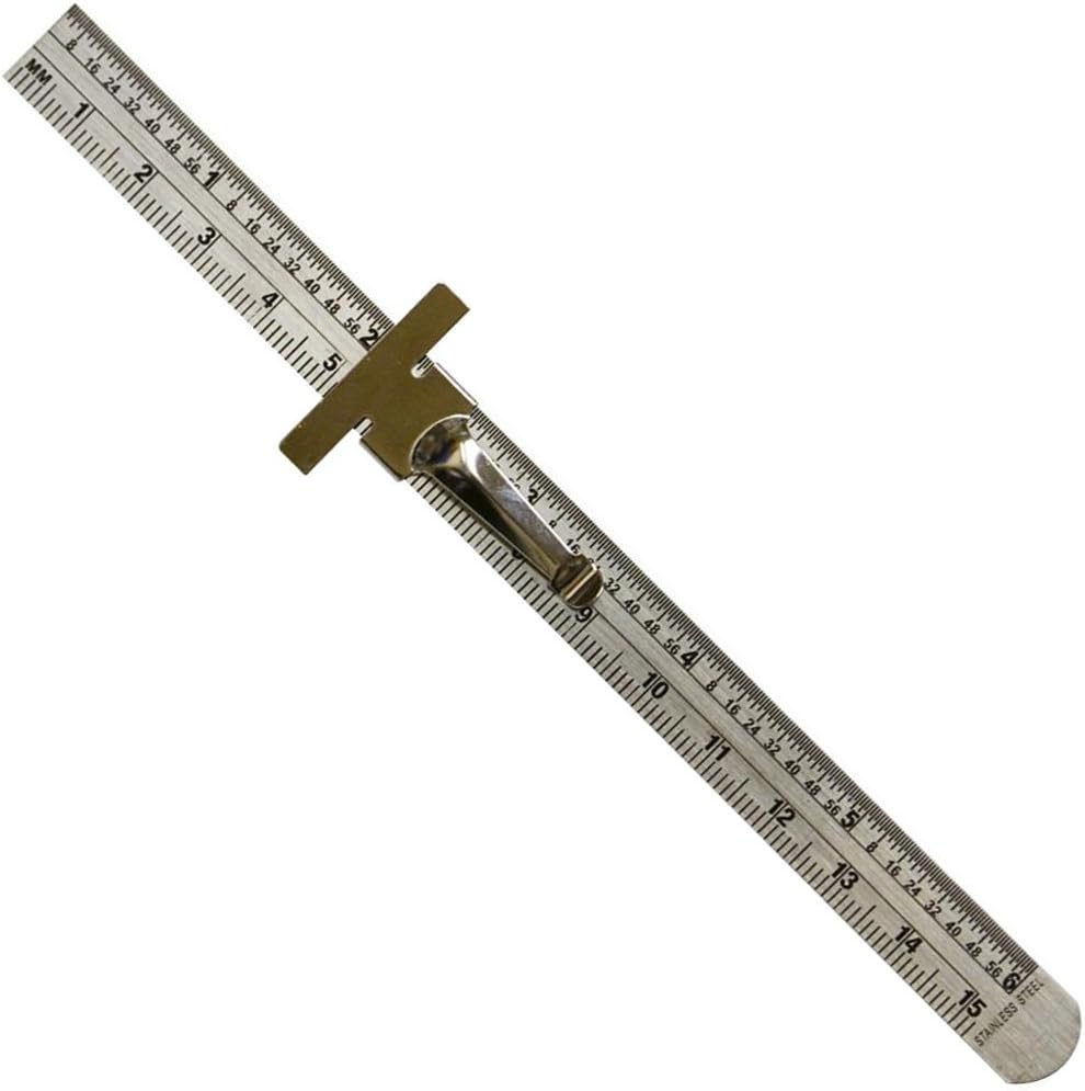 Ethced Metal 6In Ruler With Inch And Decimal Divisions - St-14 : Amazon ...
