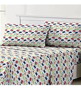 Amazon.com: dream FACTORY Kids 5-Piece Complete Bed Set Easy-Wash Super ...