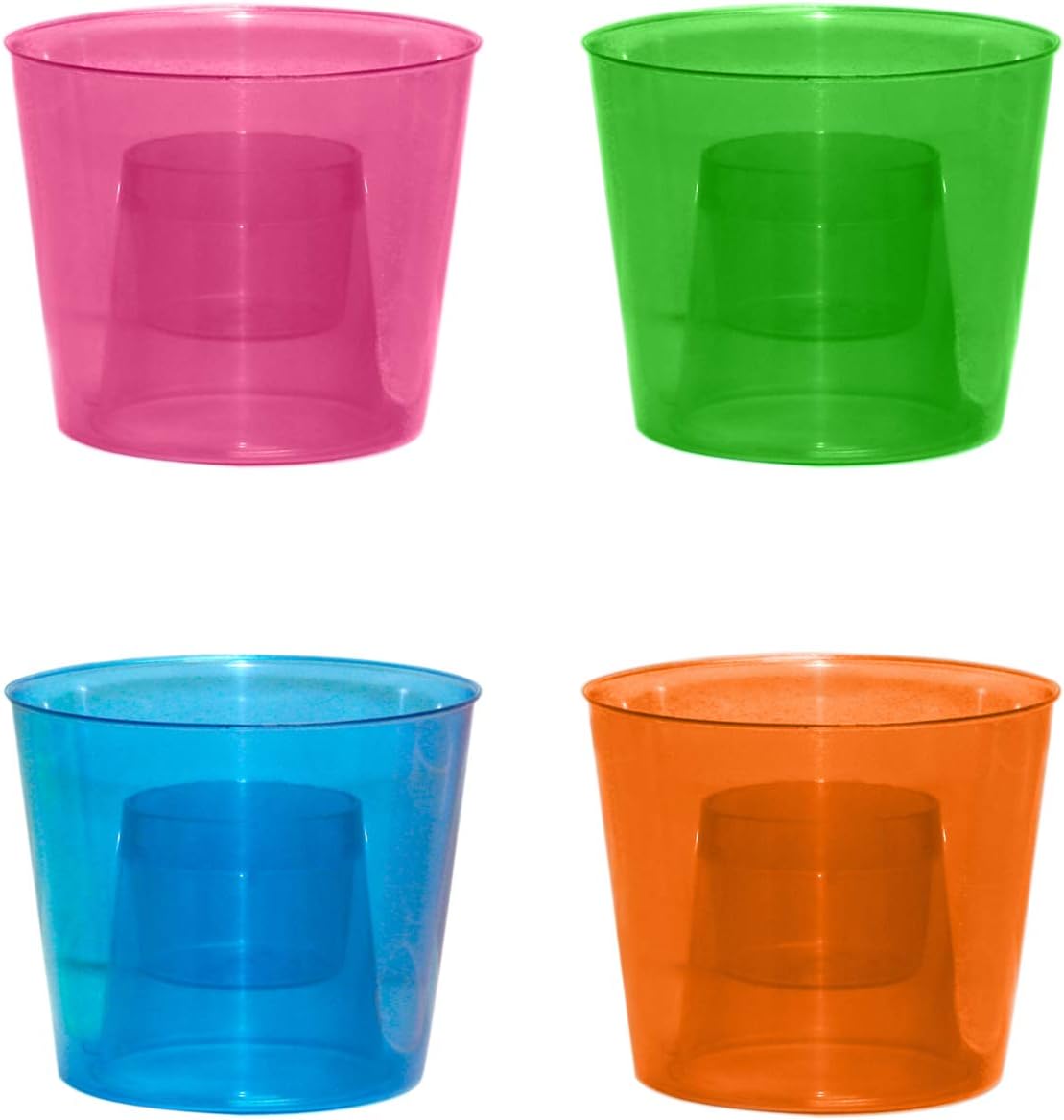 Amazon.com: Party Essentials Hard Plastic 4-Ounce Bomber Cups, Assorted ...