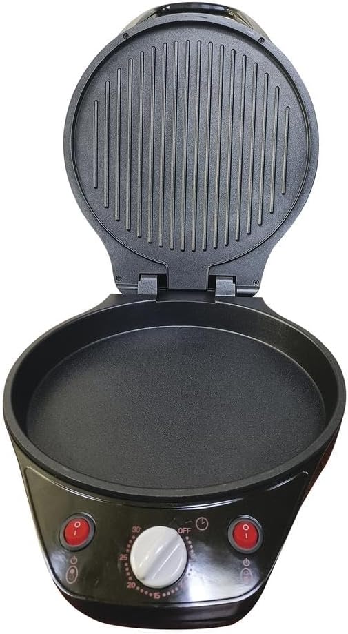 Amazon.com: Frigidaire 12"" Cooking Plate Pizza Maker, 380W, Opens to a ...