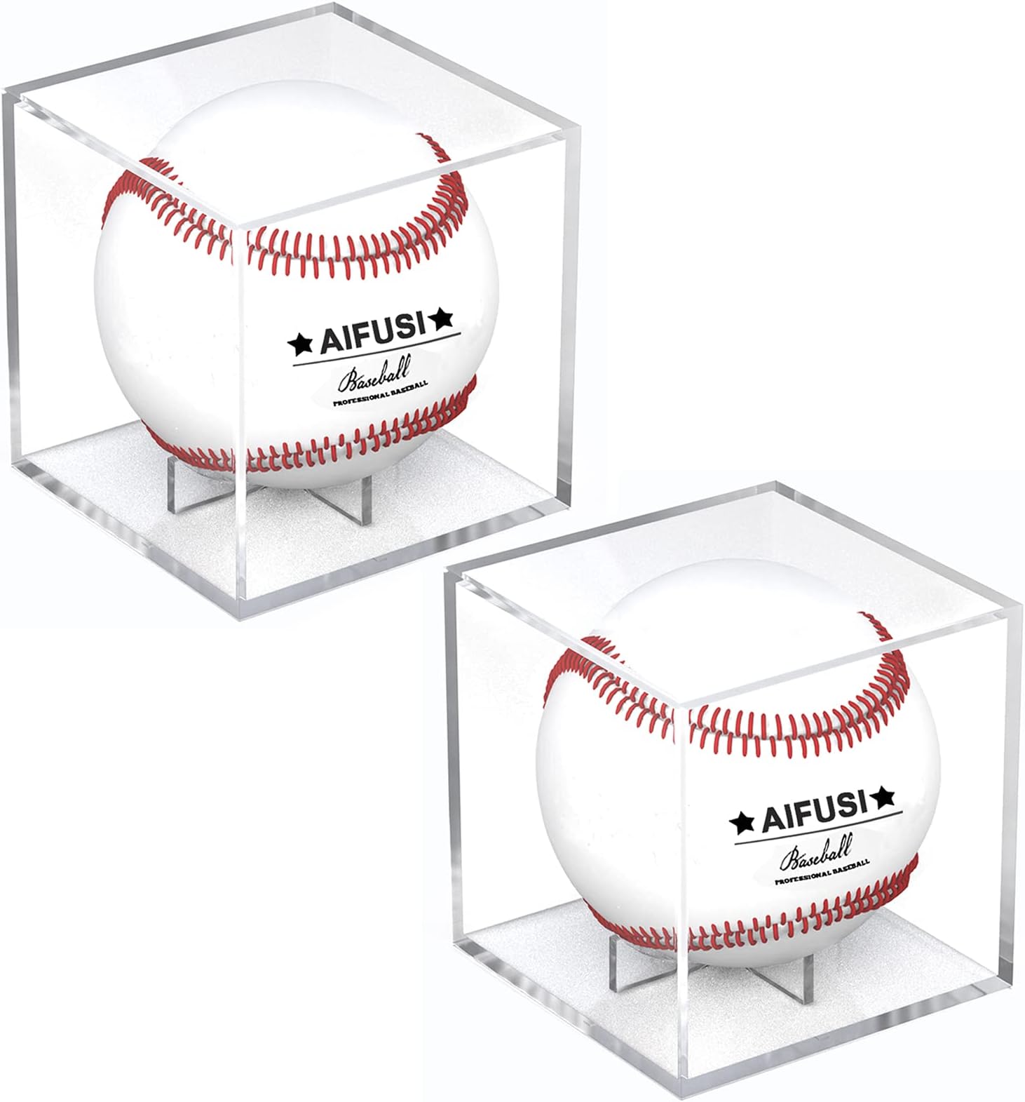 Amazon.com: Stackable Baseball Display Case, Acrylic Cube Memorabilia ...