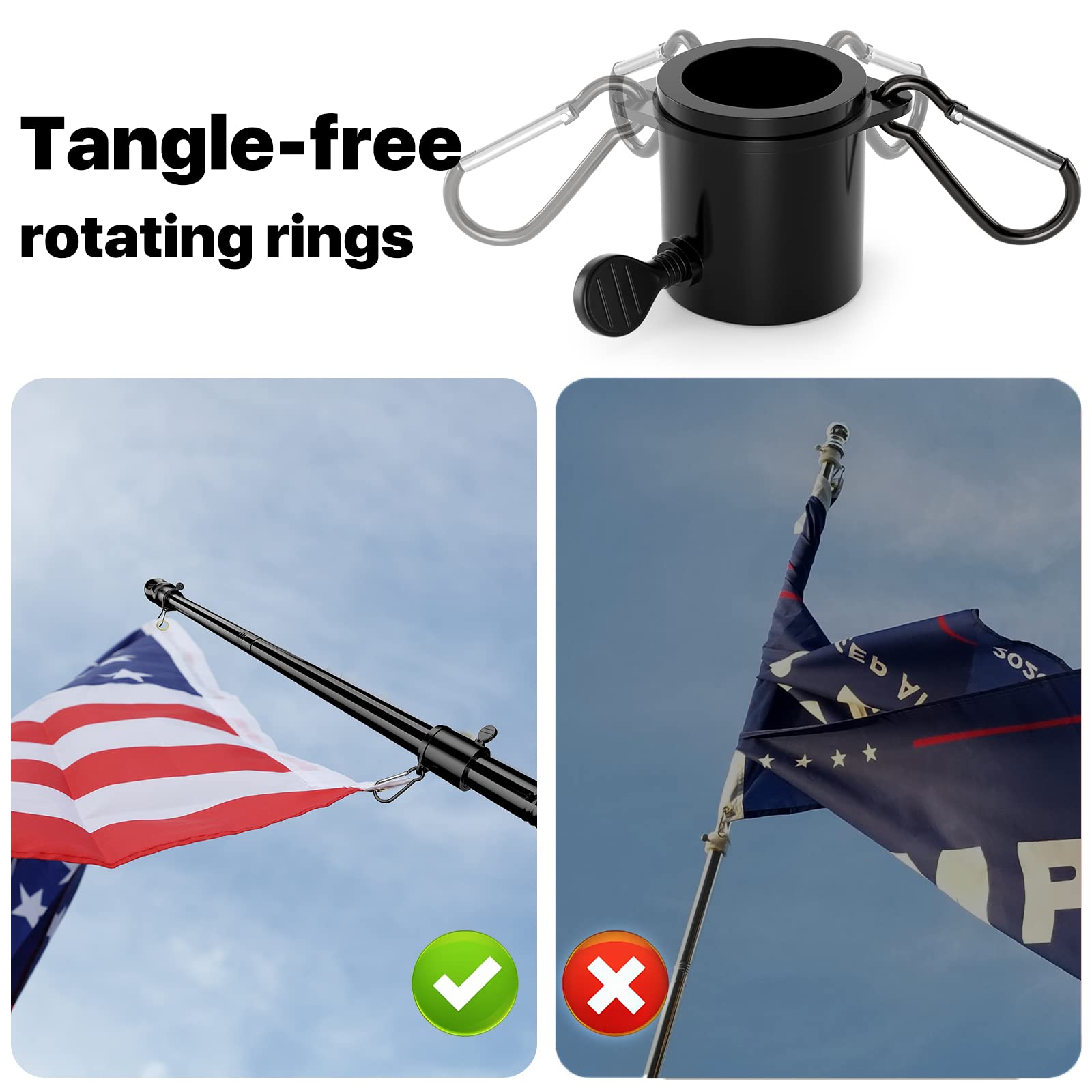 Snapklik.com : Flag Poles For Outside House, 7 FT Flag Pole For 3x5 ...