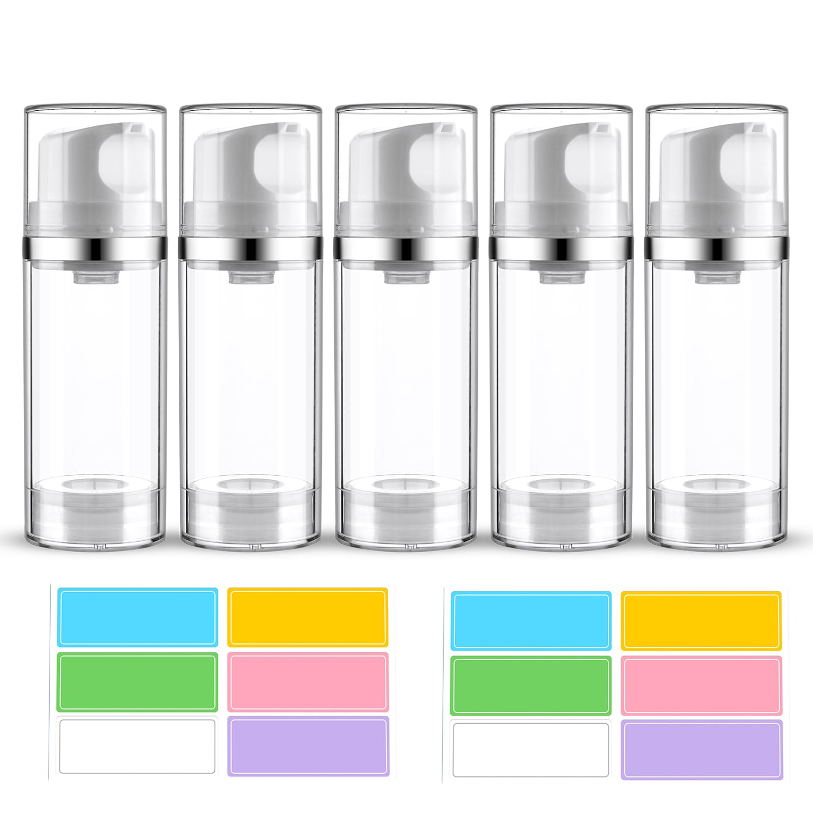 Amazon.com: Decorniqu Airless Pump Jar 3.4oz/100ml 5 Pack Airless Pump ...