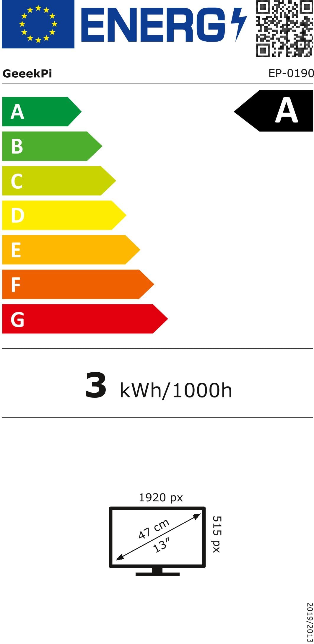 VSDISPLAY Monitor LCD portátil, Pantalla EDP IPS de 12,6 Pulgadas y ...