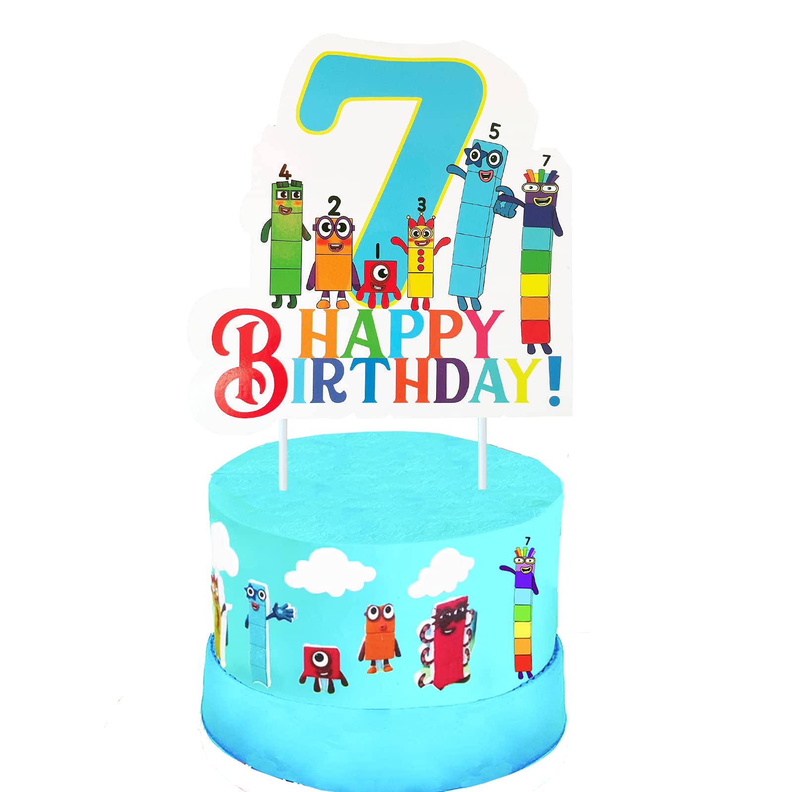 Numberblocks Cake Topper Cupcake Toppers 1 Pcs Big Cake Topper Birthday ...