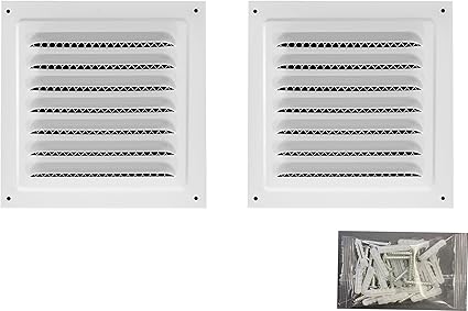 2pcs Attic Vent Eaves Vent Aluminum Wall Vent Metal Shed Vent Square ...