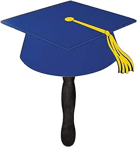 Amazon.com: Fun Express - Blue Grad Cap Fan for Graduation - Party ...