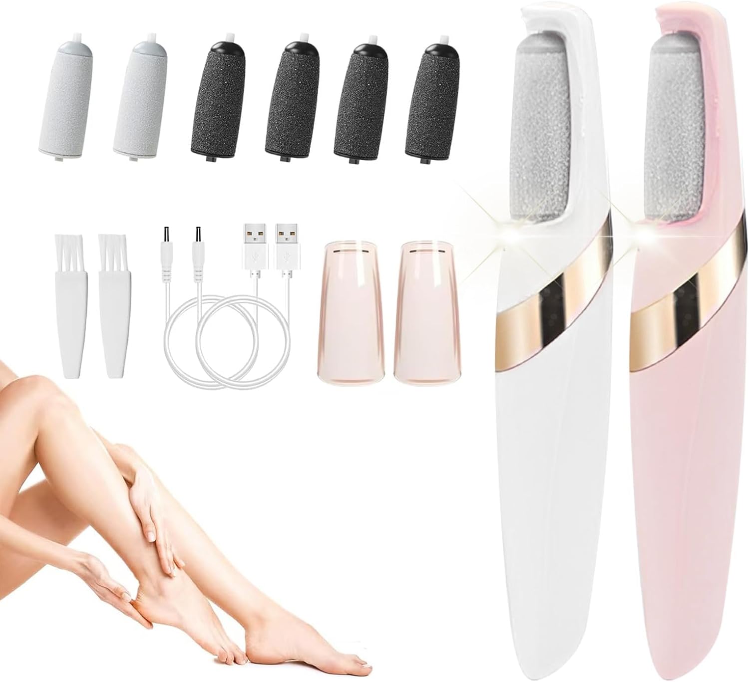 Electric Foot File Hard Skin Remover, Rechargeable Electric Callus ...