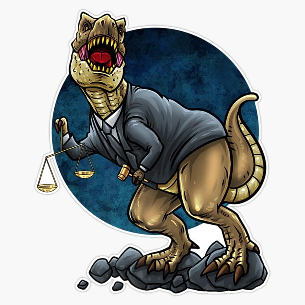 Amazon.com: Rex Dinosaur Lawyer Attorney Sticker Decal Size 5"