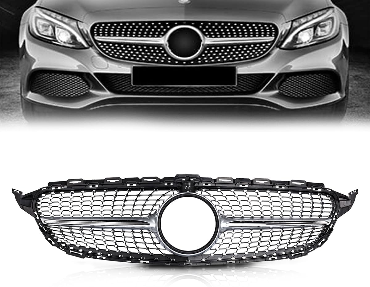 Amazon.com: Nerfisle GT R Front Bumper Grille Diamond Grill Fit For ...