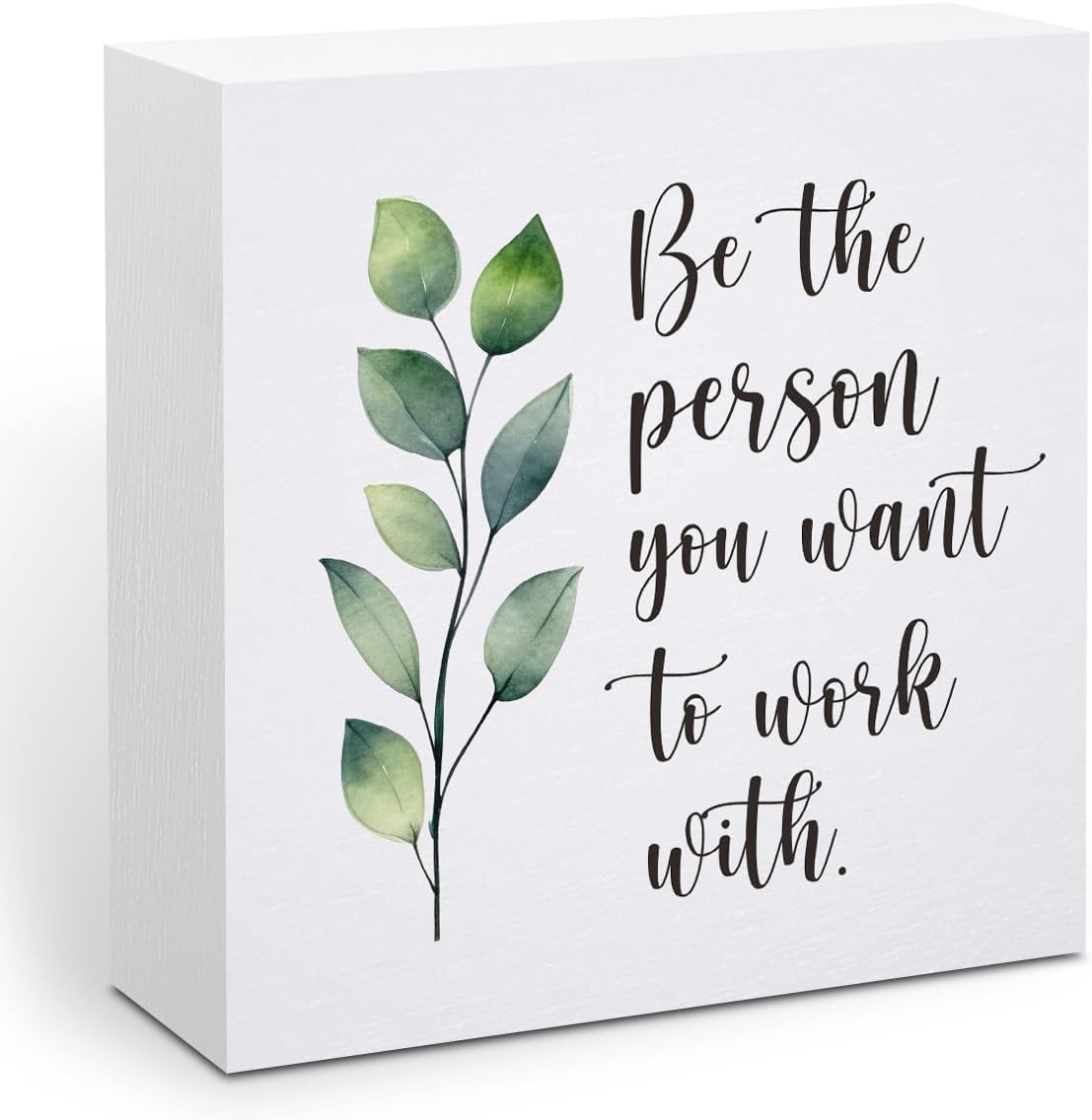 Amazon.com: Inspirational Sign, Box Wood Plaques Desk Décor, Rustic ...