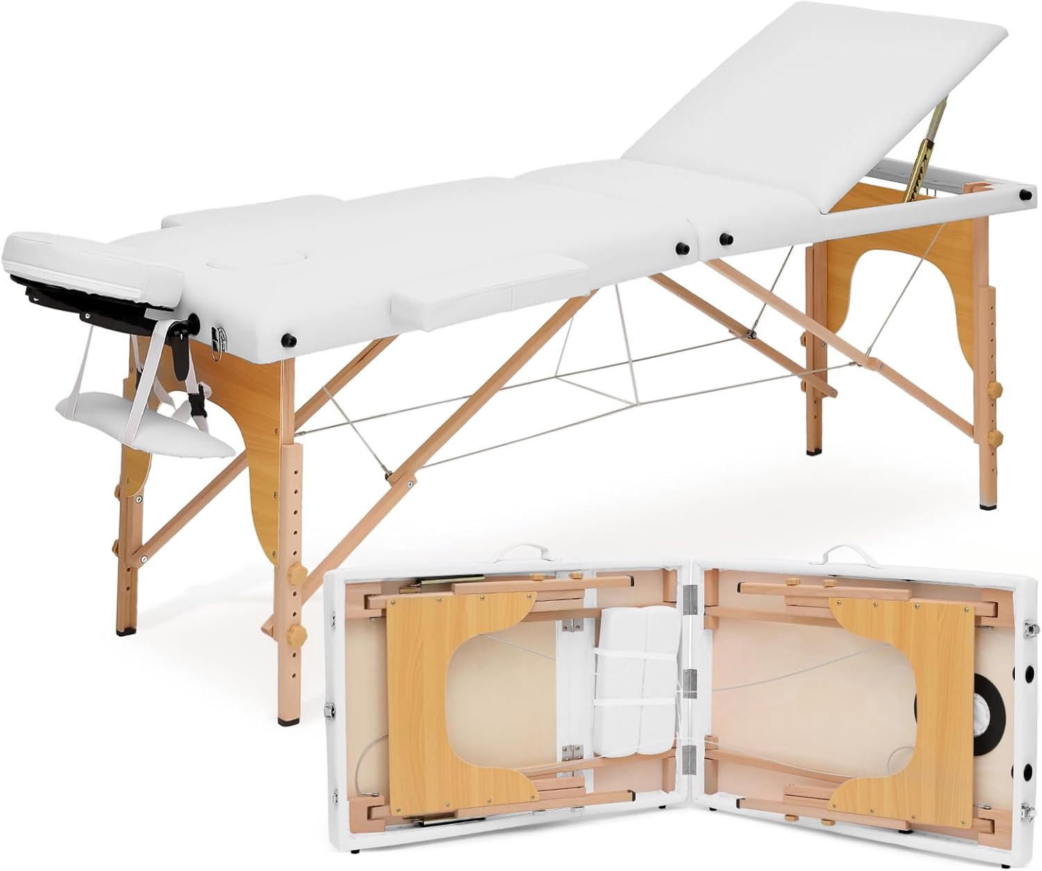 Amazon.com: MoNiBloom 3 Fold Portable Massage Table - 82" Height ...