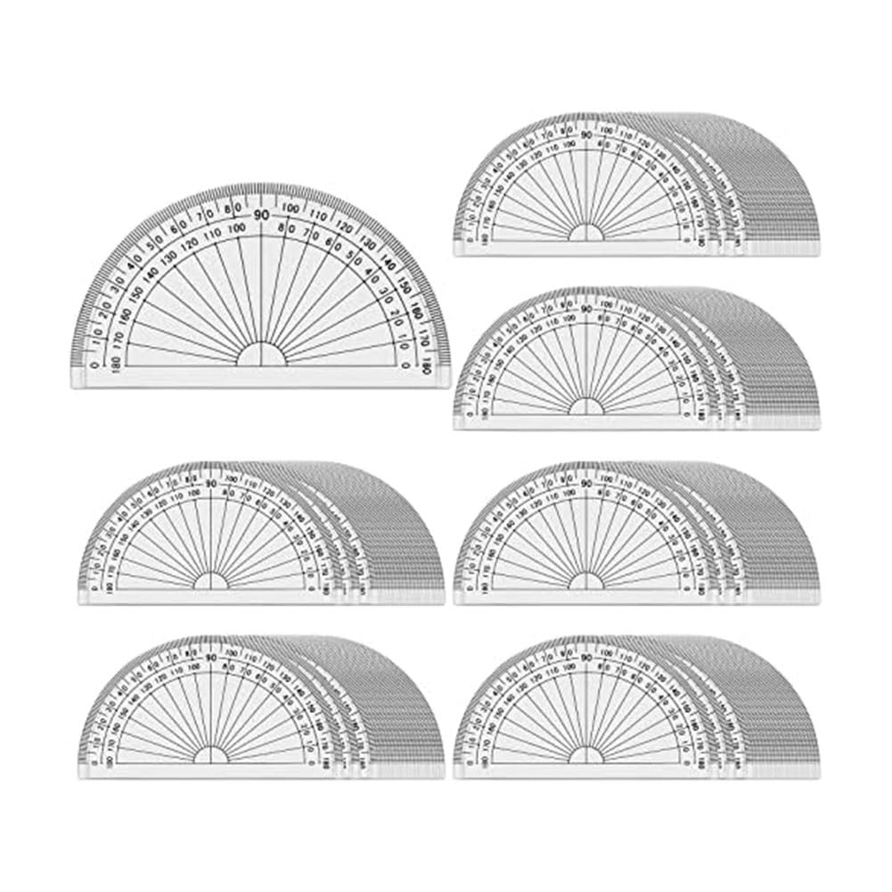 Potadak 100 Pcs Math Protractors Plastic Protractor 180 Degrees for ...