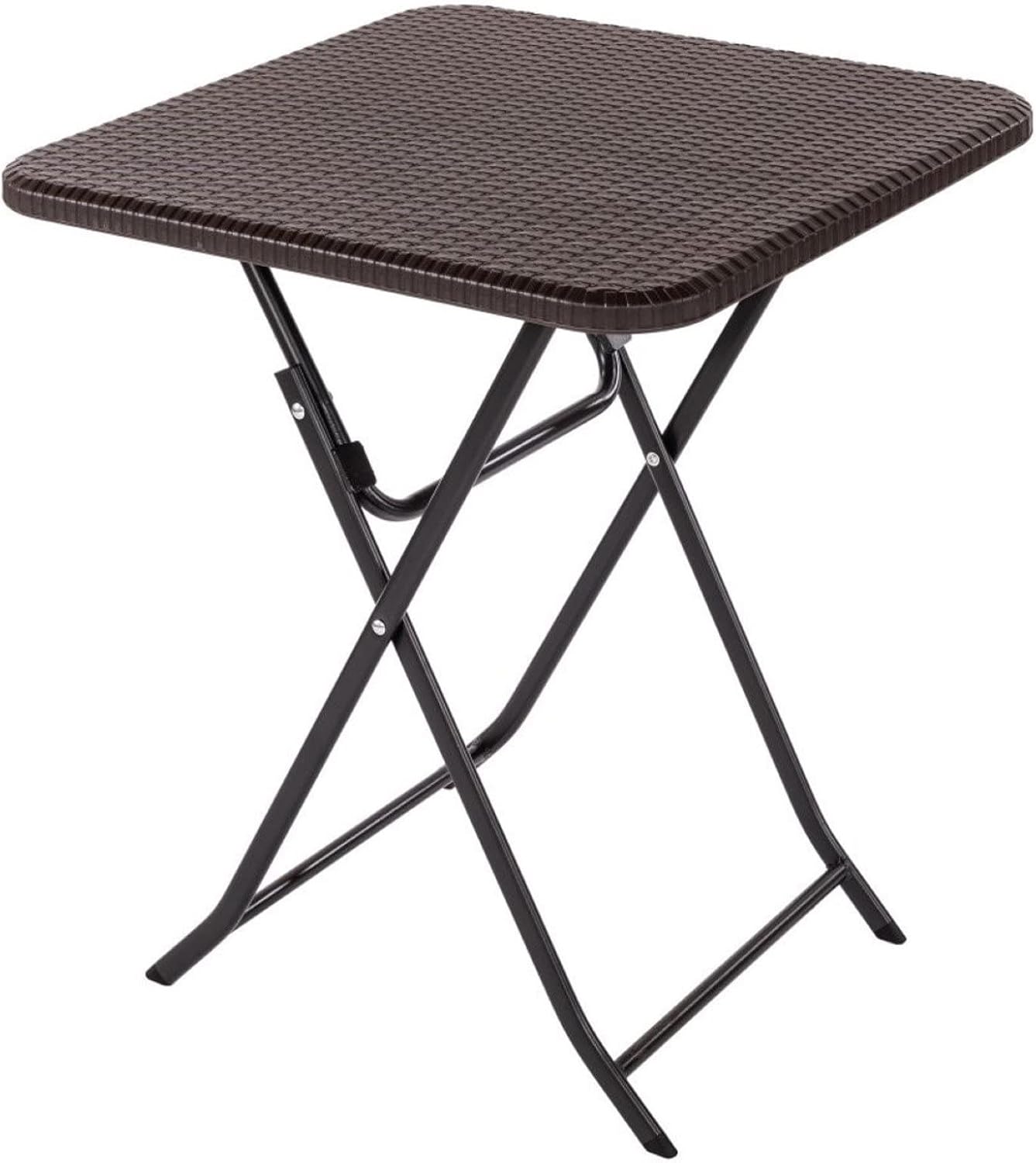 Oypla 2ft 60cm Folding Heavy Duty Outdoor Rattan Patio Garden Bistro ...