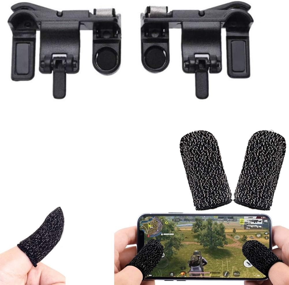 Amazon.com: Rednix Black PUBG Buttons L1 R1 Trigger Mobile Game ...