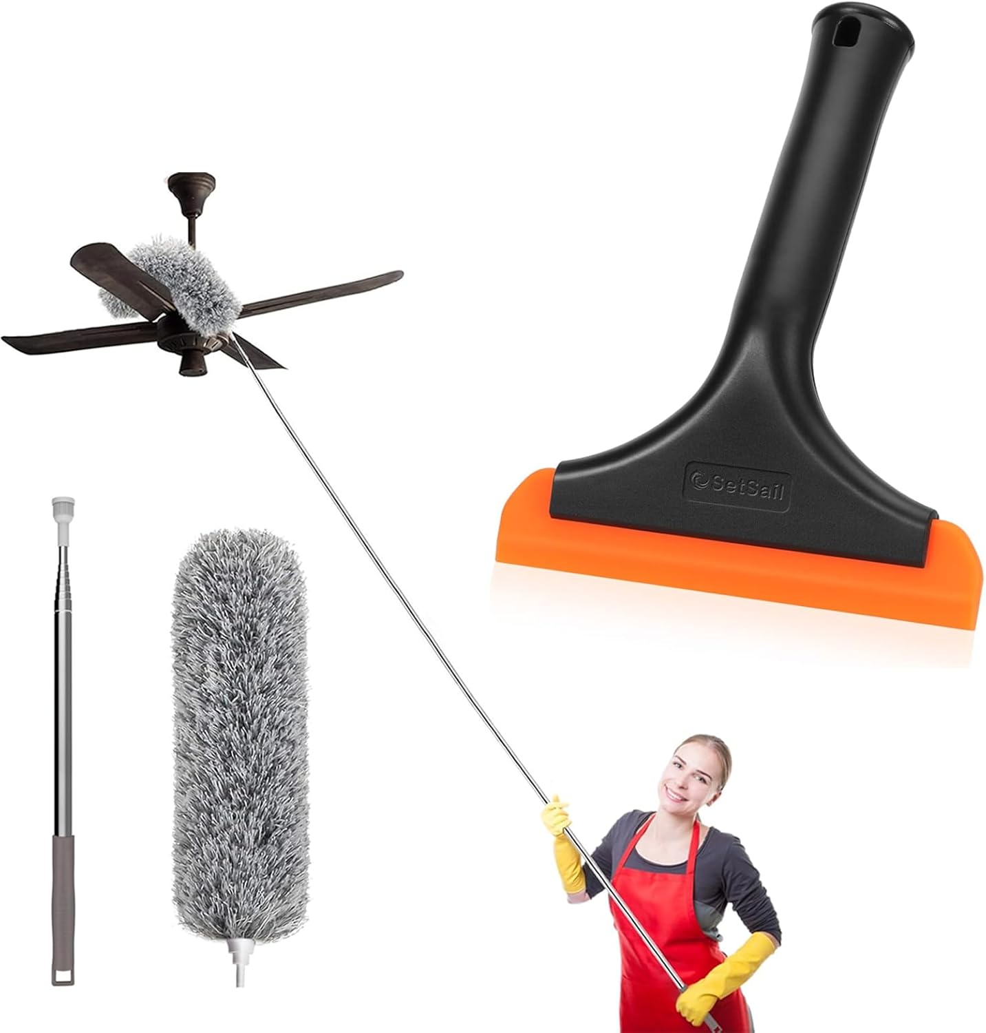 Amazon.com: SetSail Extra-Long Dusters with Extension Pole 100-inch for ...