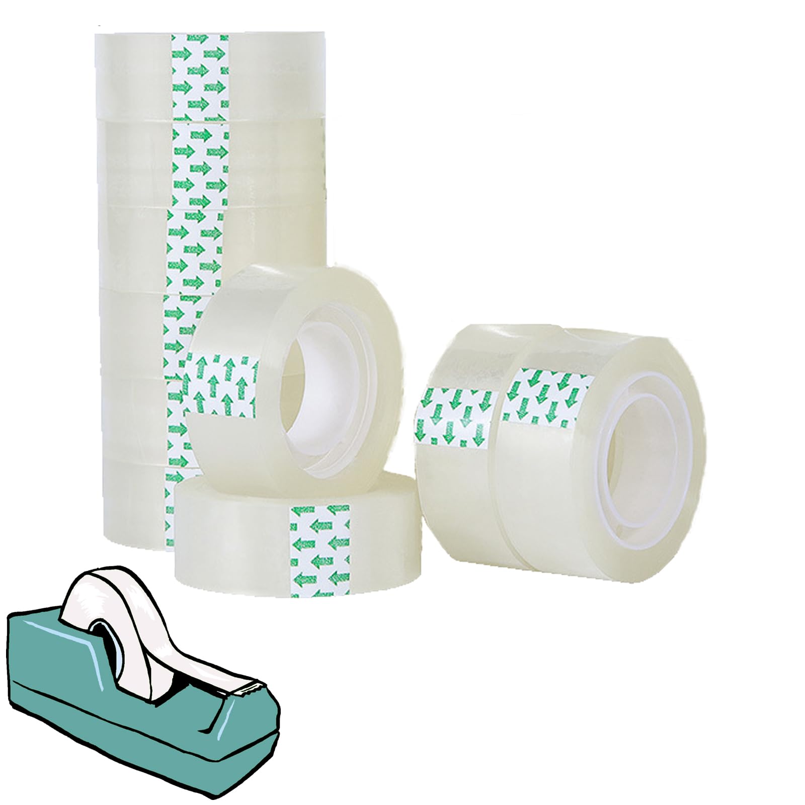 Transparent Tape, 10PCS Sticky Tape, Cellotape Roll, Small Sellotape ...