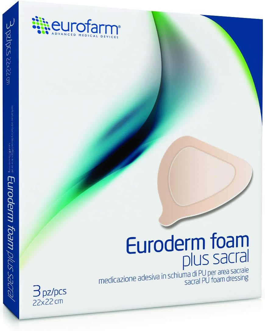 Amazon.com: EURODERM Foam Plus Sacral 8 3/4 x 8 3/4 Inches - Foam ...