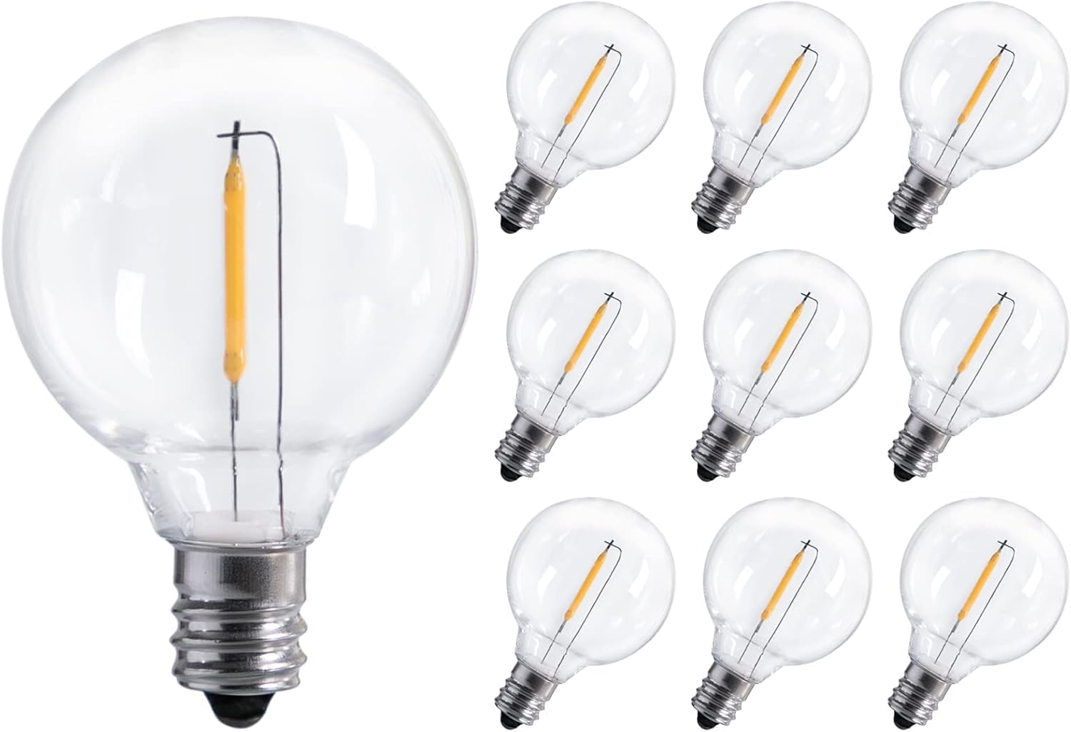 G40 Led Replacement Light Bulbs 1W Shatterproof Globe Bulb fits E12 or ...