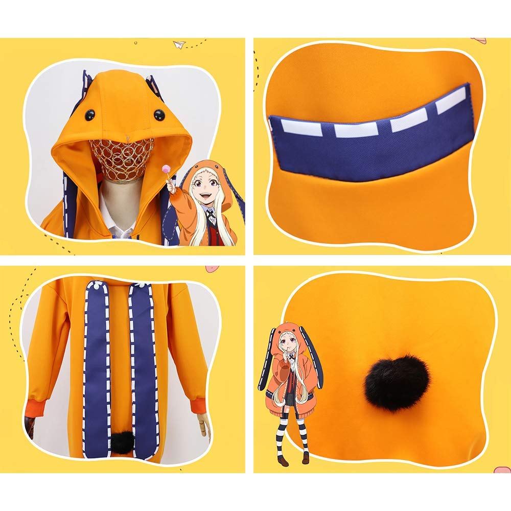 Runa Yomoduki Cosplay Jacket and Wig Set Anime Kakegurui Runa Cosplay ...