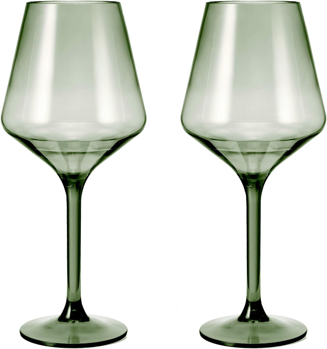 Amazon.com: Acrylic Colored Wine Glasses | 2 Set | Shatterproof Tritan ...