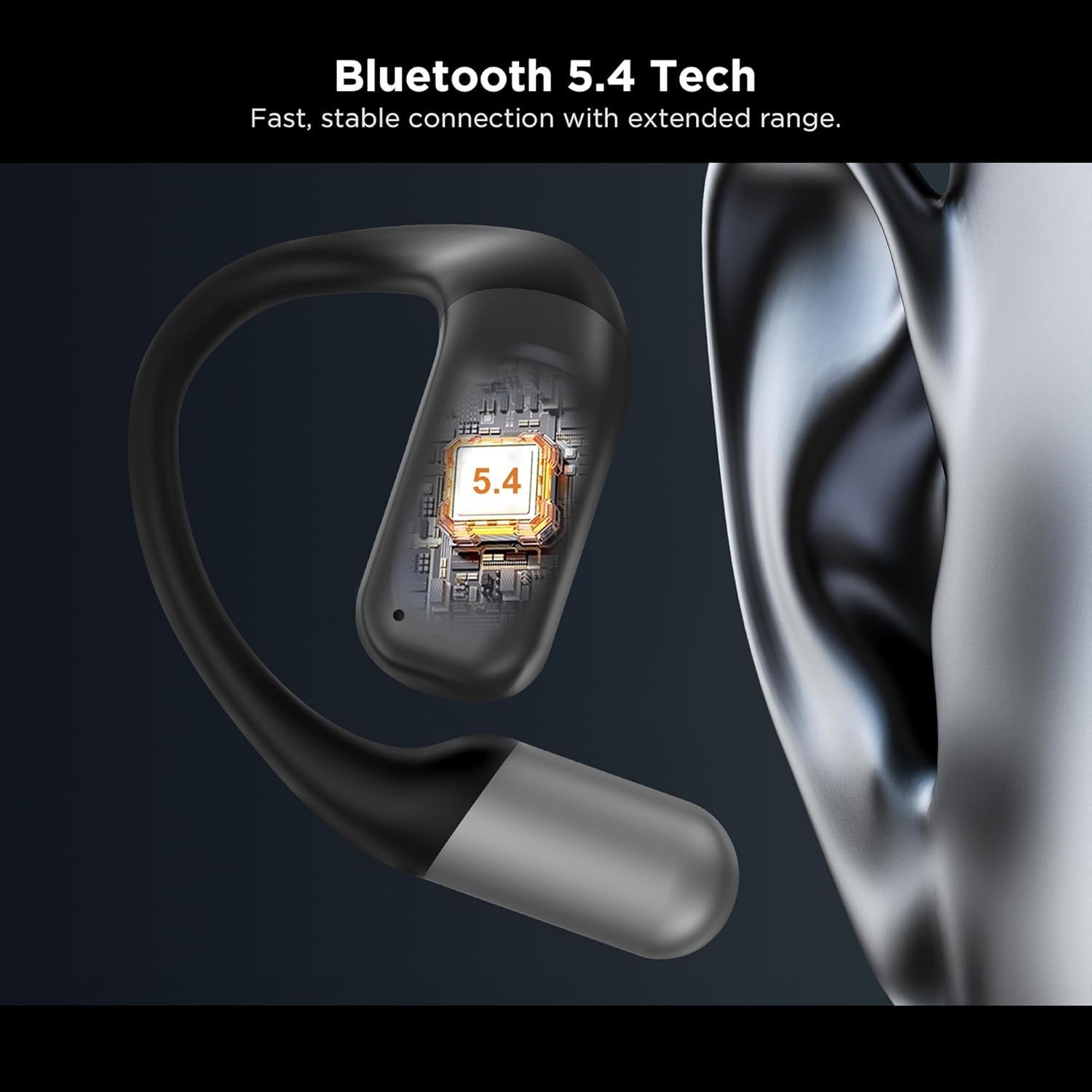 Snapklik.com : BUGANI Open Ear Headphones Wireless Earbuds