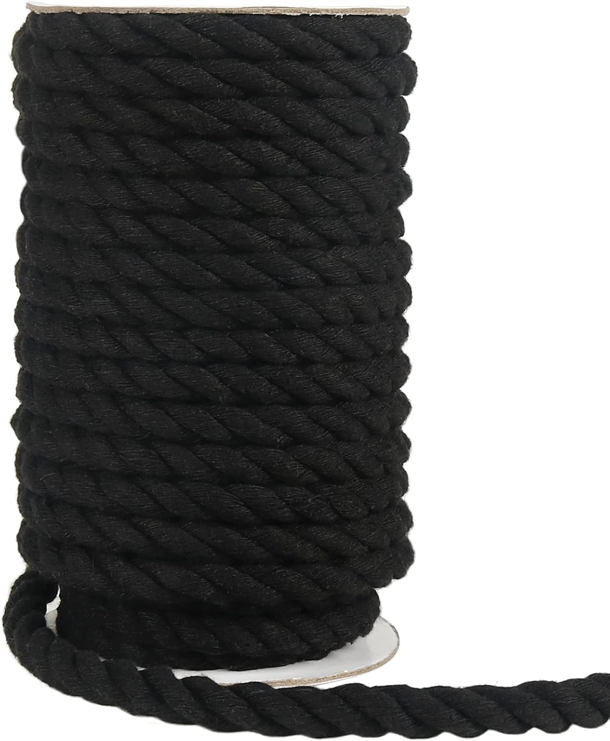 Amazon.com: Tenn Well Black Macrame Cord 10mm, 50 Feet 3Ply Twisted ...